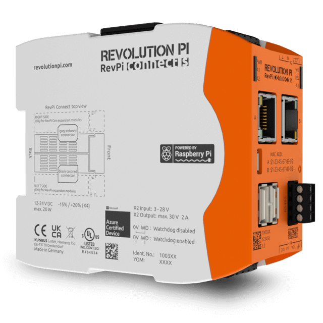 Kunbus Revolution Pi RevPi Connect S + 8GB PR100362, I/O + Gateway, als Ersatz für PR100302 ...